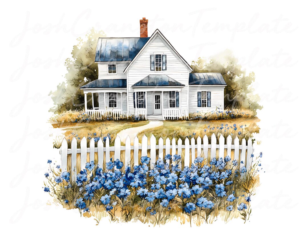 15 Spring Cottage Digital Clipart, Rustic House Illustration, Spring ...