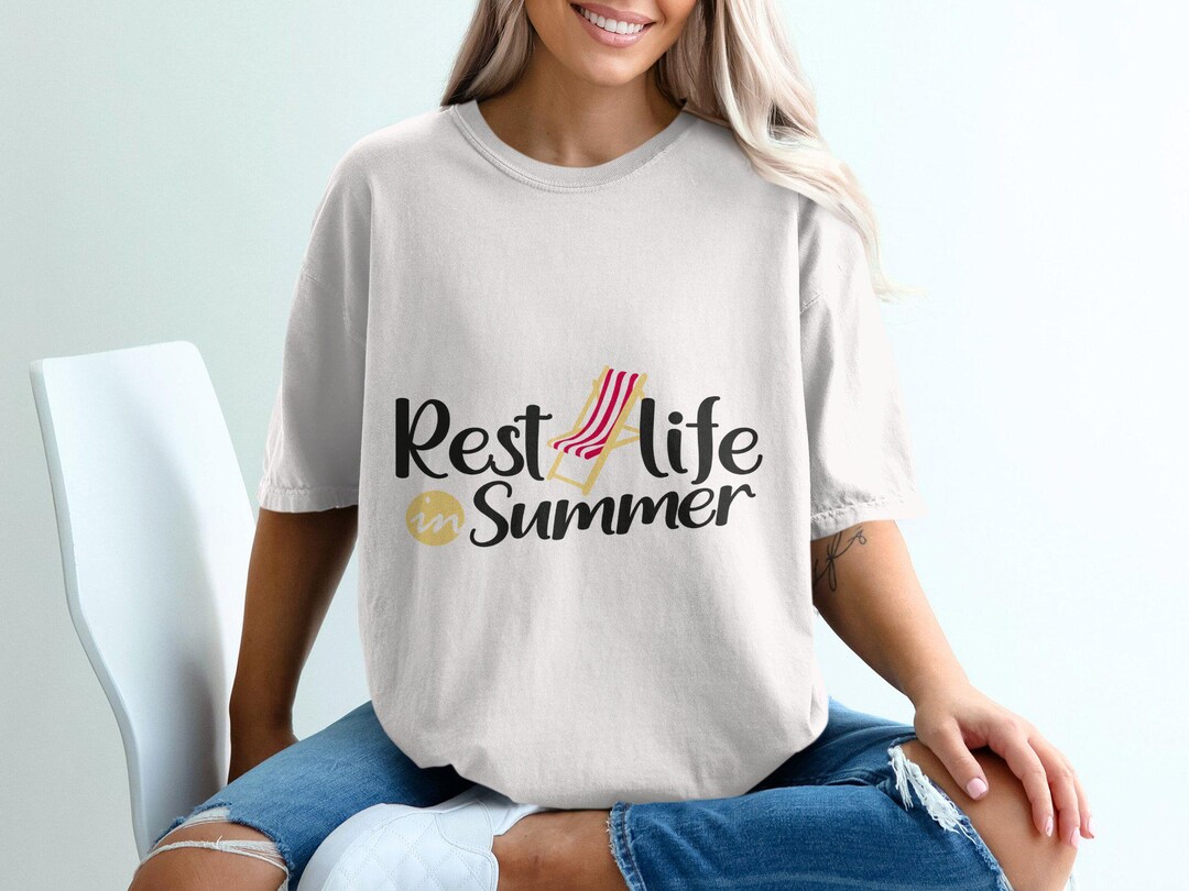 Rest Life in Summer Digital Art Print Summer Inspirational Quote Summer ...