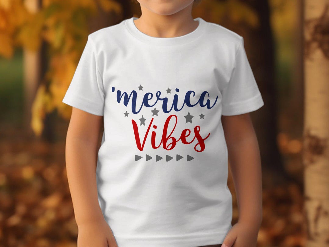 Merica Vibes Printable Wall Art, Patriotic Digital Art, 4th of July ...