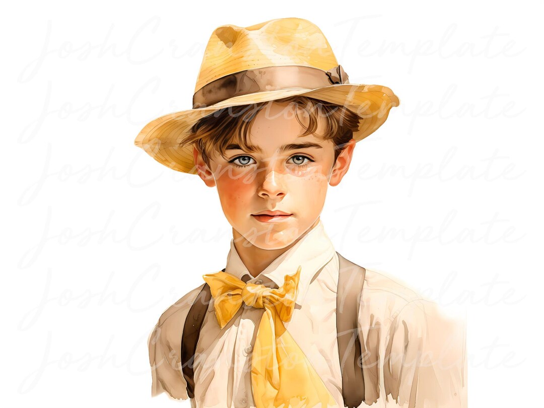 Victorian Boy Portrait: Retro Child Art Print (digital Download) - Etsy