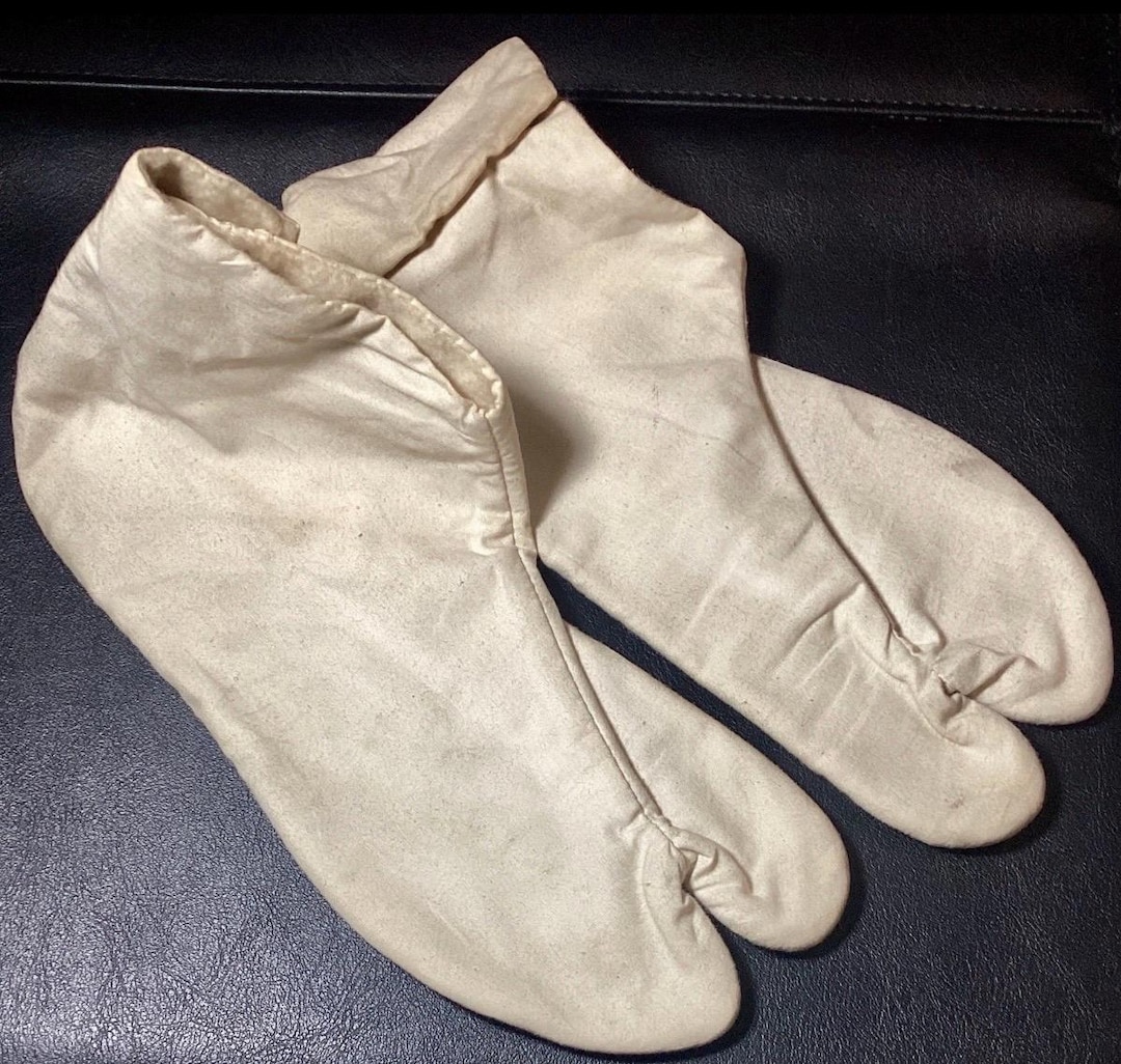 Vintage Traditional Japanese Tabi Split Toe Slipper Shoe Pair Kimino - Etsy