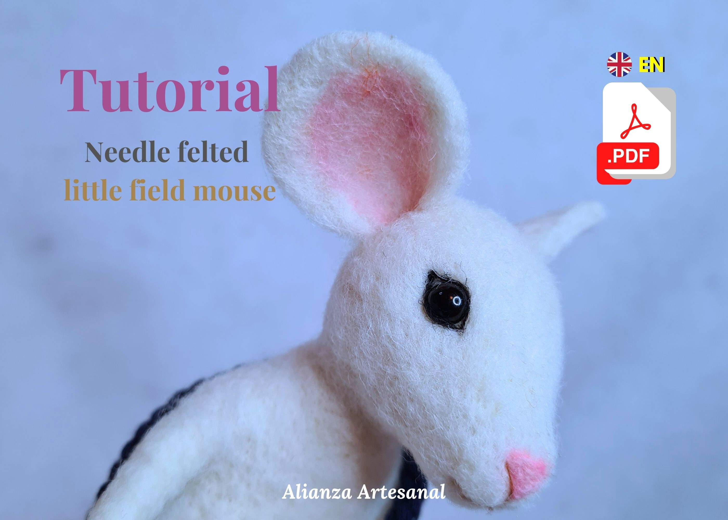 Little Field Mouse PDF Tutorial - Needle Felting / Needle Felt Pattern ...