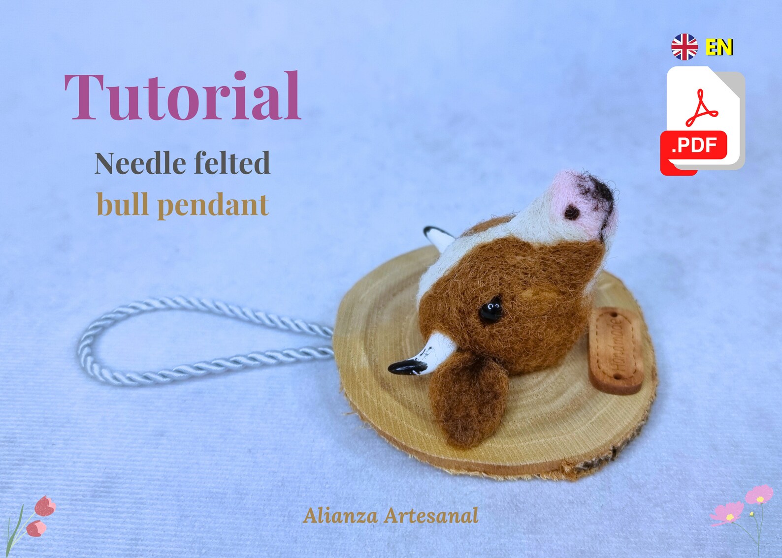 Bull Pendant PDF Tutorial - Needle Felting / Needle Felt Pattern ...
