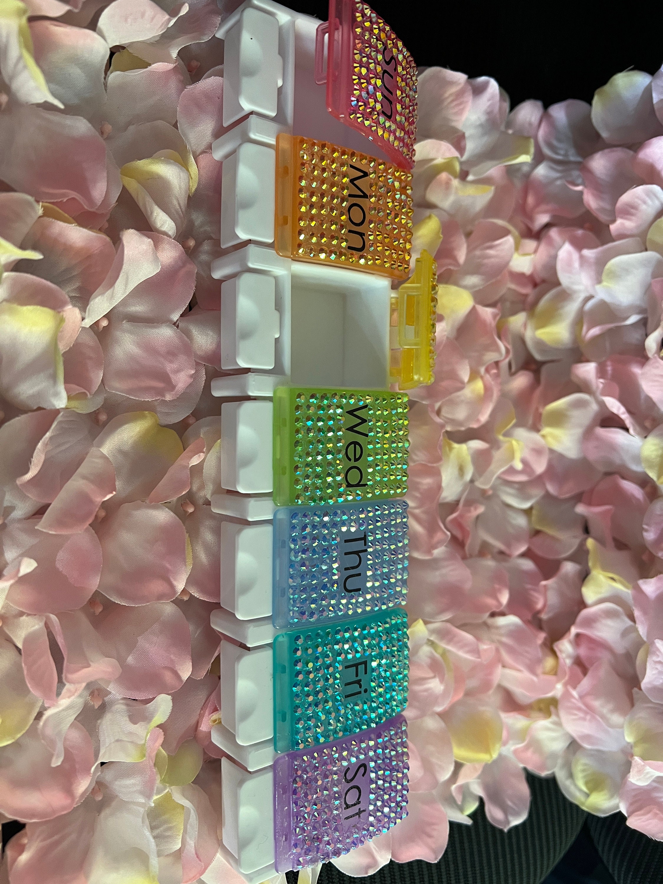 Blinged Bedazzled Pill Box 7 Day Pill Organizer - Etsy