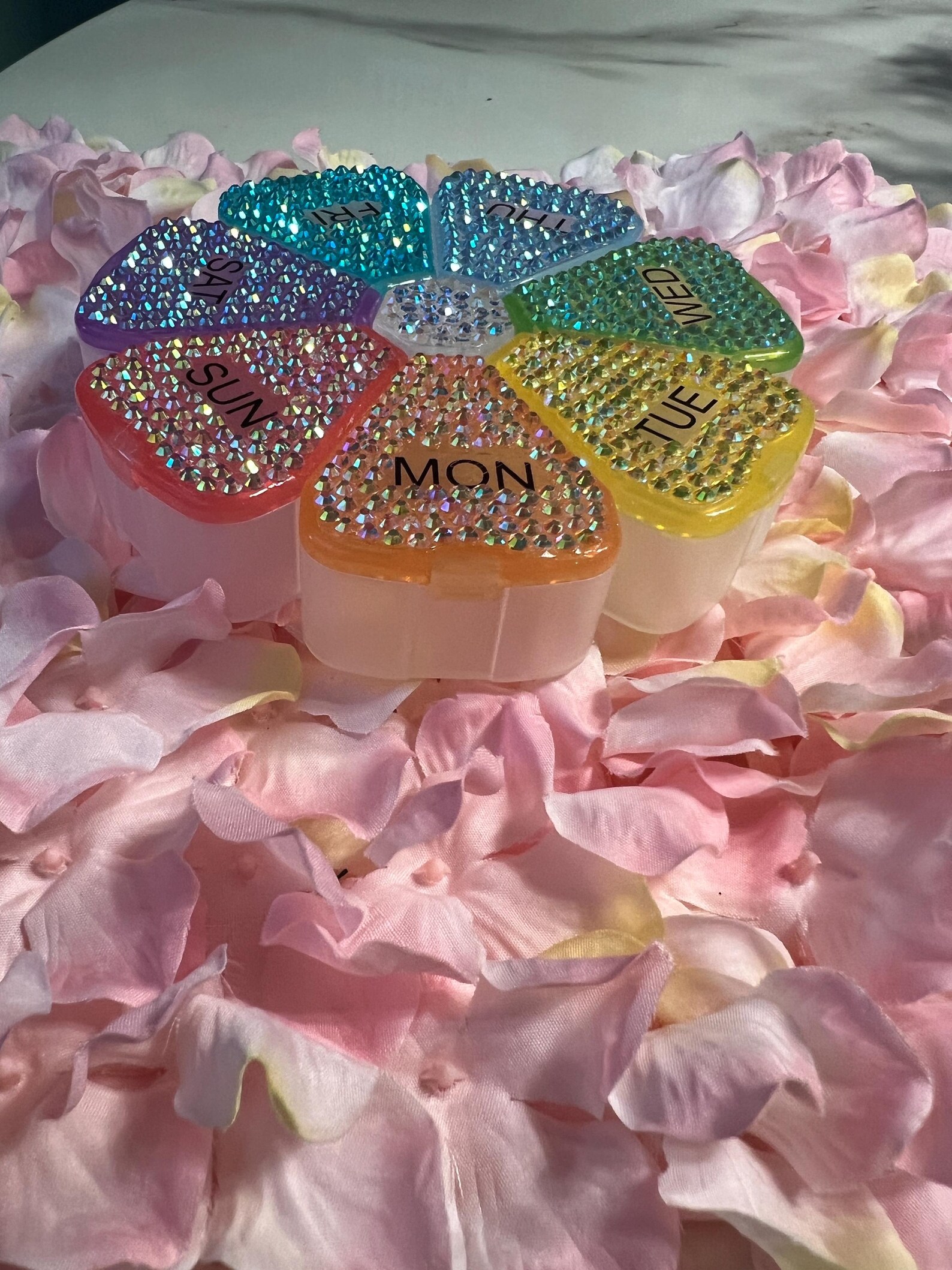 Blinged and Bedazzled Pill Box 7 Day Pill Organizer - Etsy