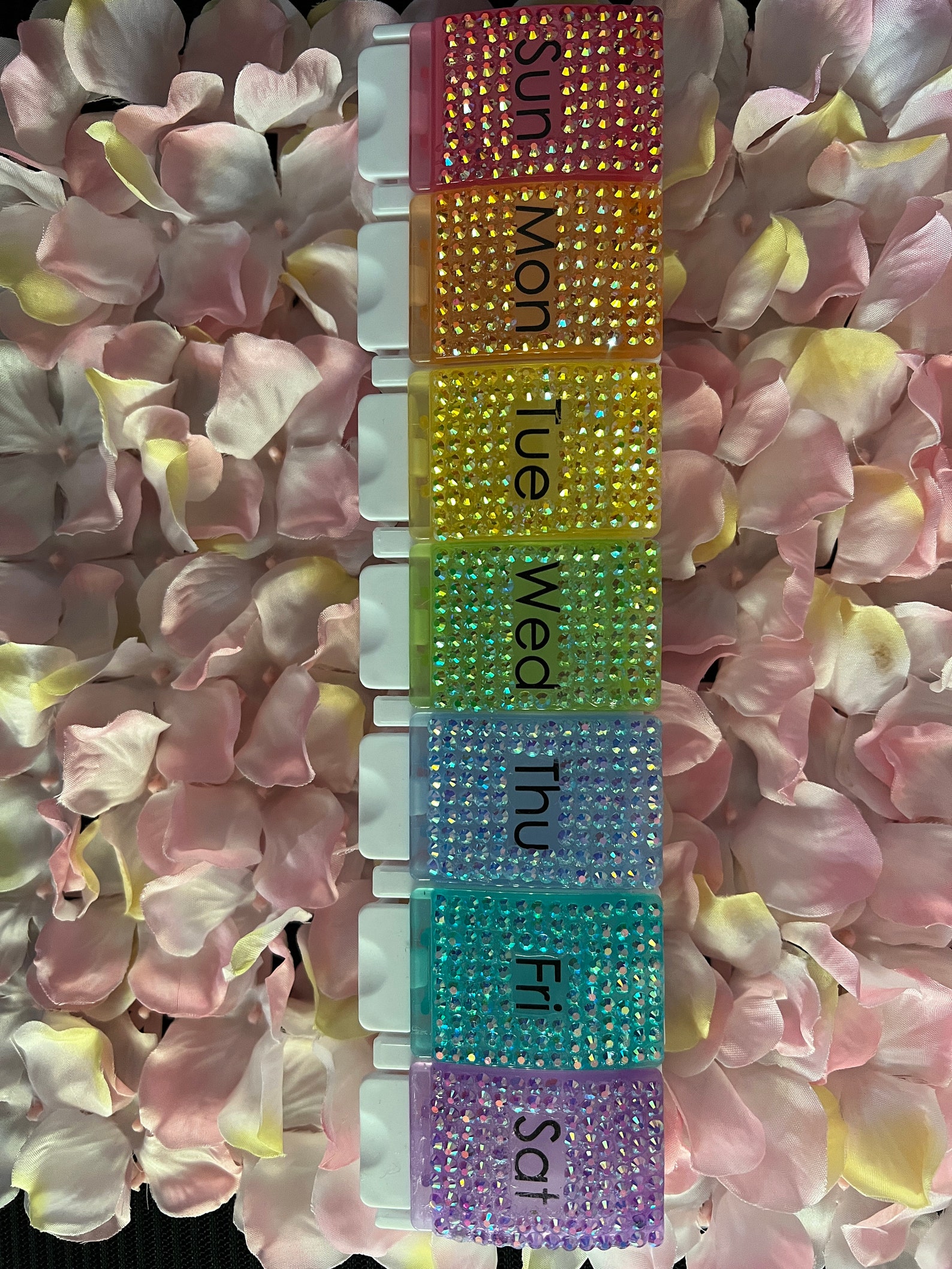 Blinged Bedazzled Pill Box 7 Day Pill Organizer - Etsy
