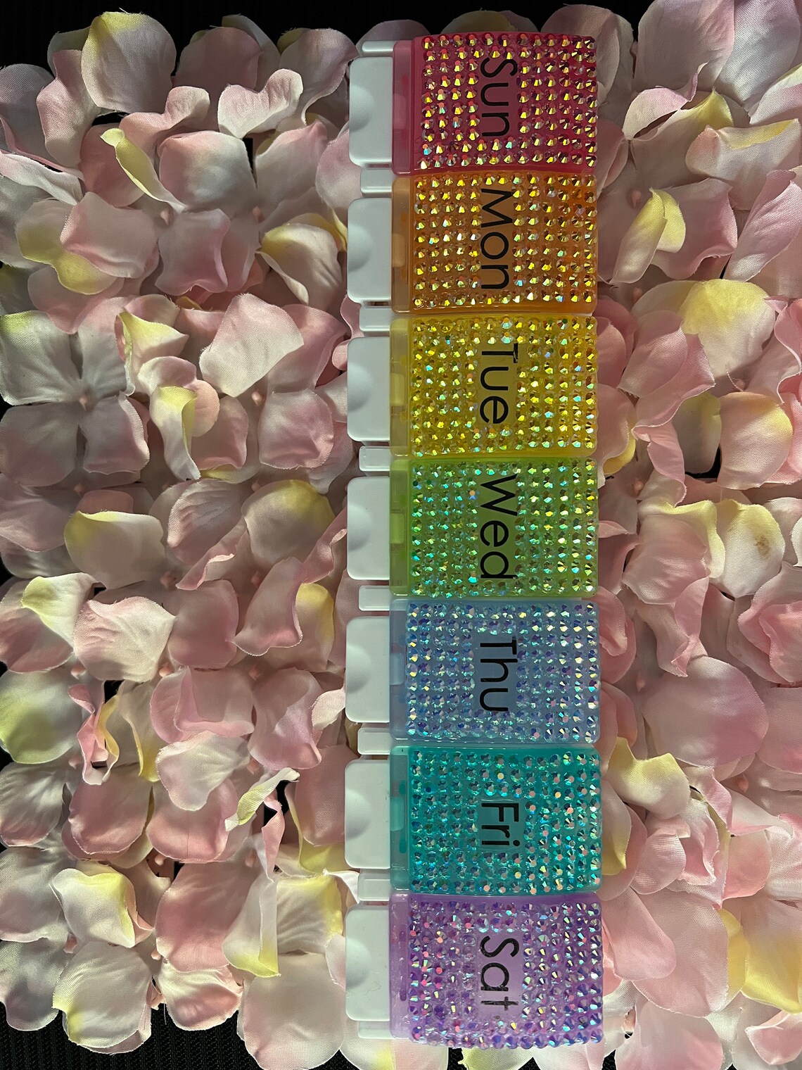 Blinged Bedazzled Pill Box 7 Day Pill Organizer - Etsy