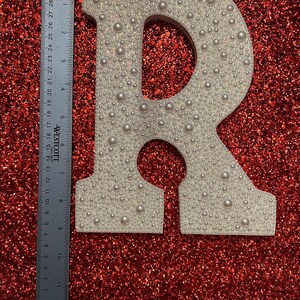 Bedazzled Letter With Pearls and Crystal Rhinestones Customizable to ...