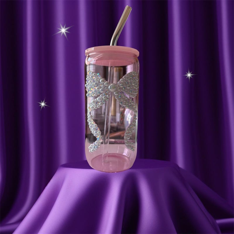 Bedazzled Bow Tumbler - Etsy