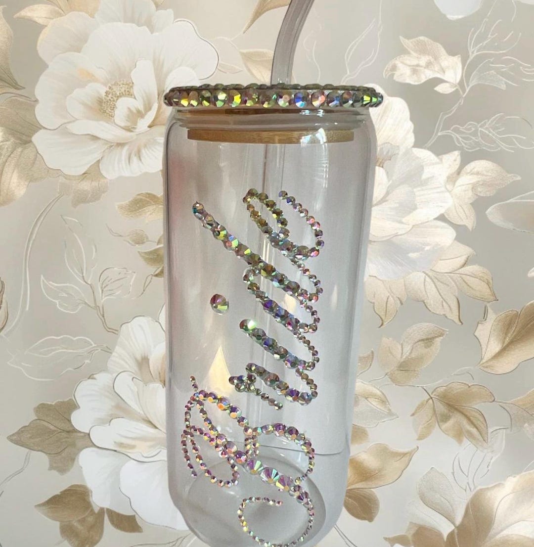 Bride Glass Can Tumbler Blinged and Bedazzled, Wedding Gift, Bride to ...