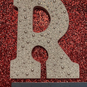 Bedazzled Letter With Pearls and Crystal Rhinestones Customizable to ...