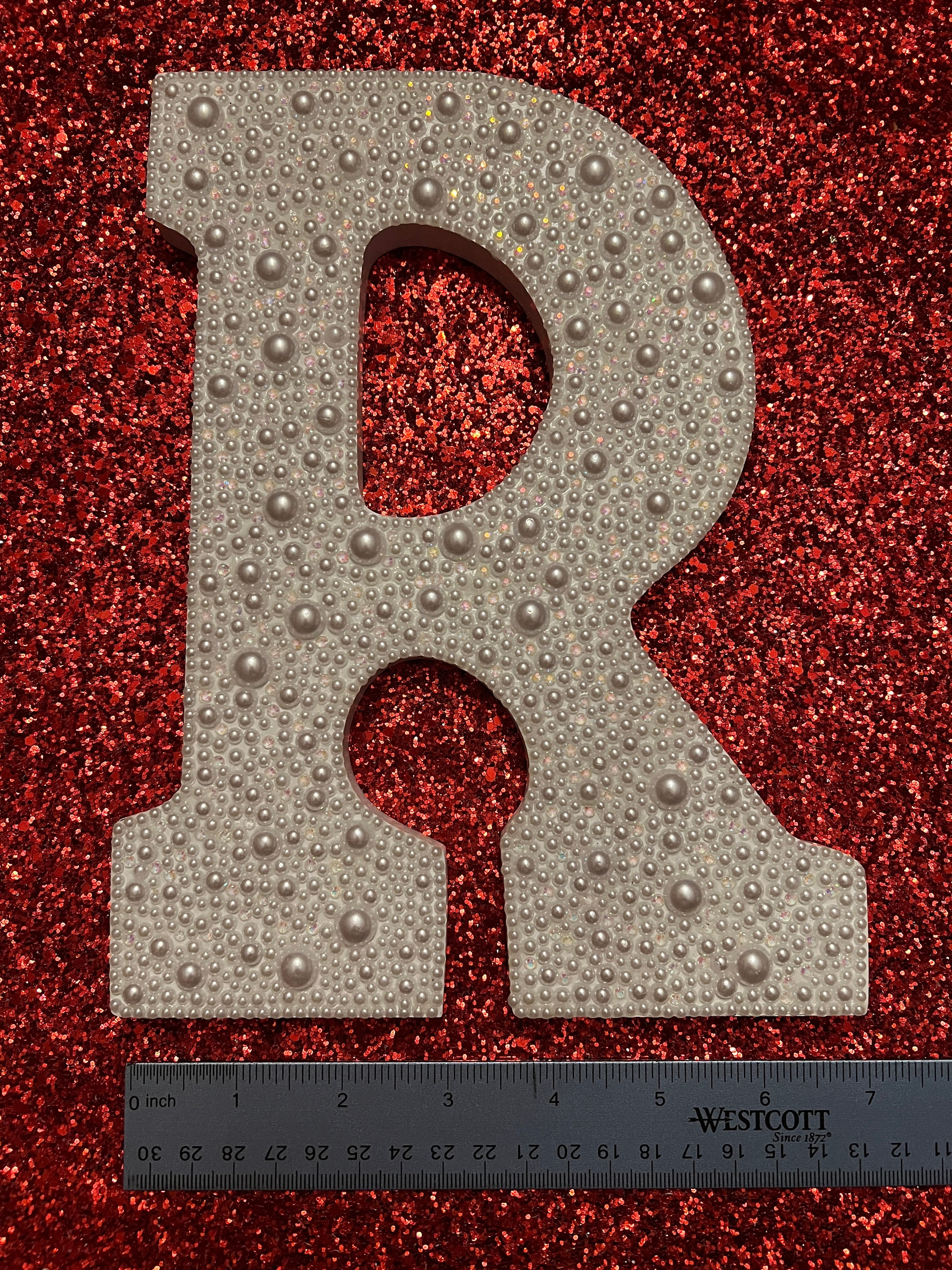 Bedazzled Letter With Pearls and Crystal Rhinestones Customizable to ...