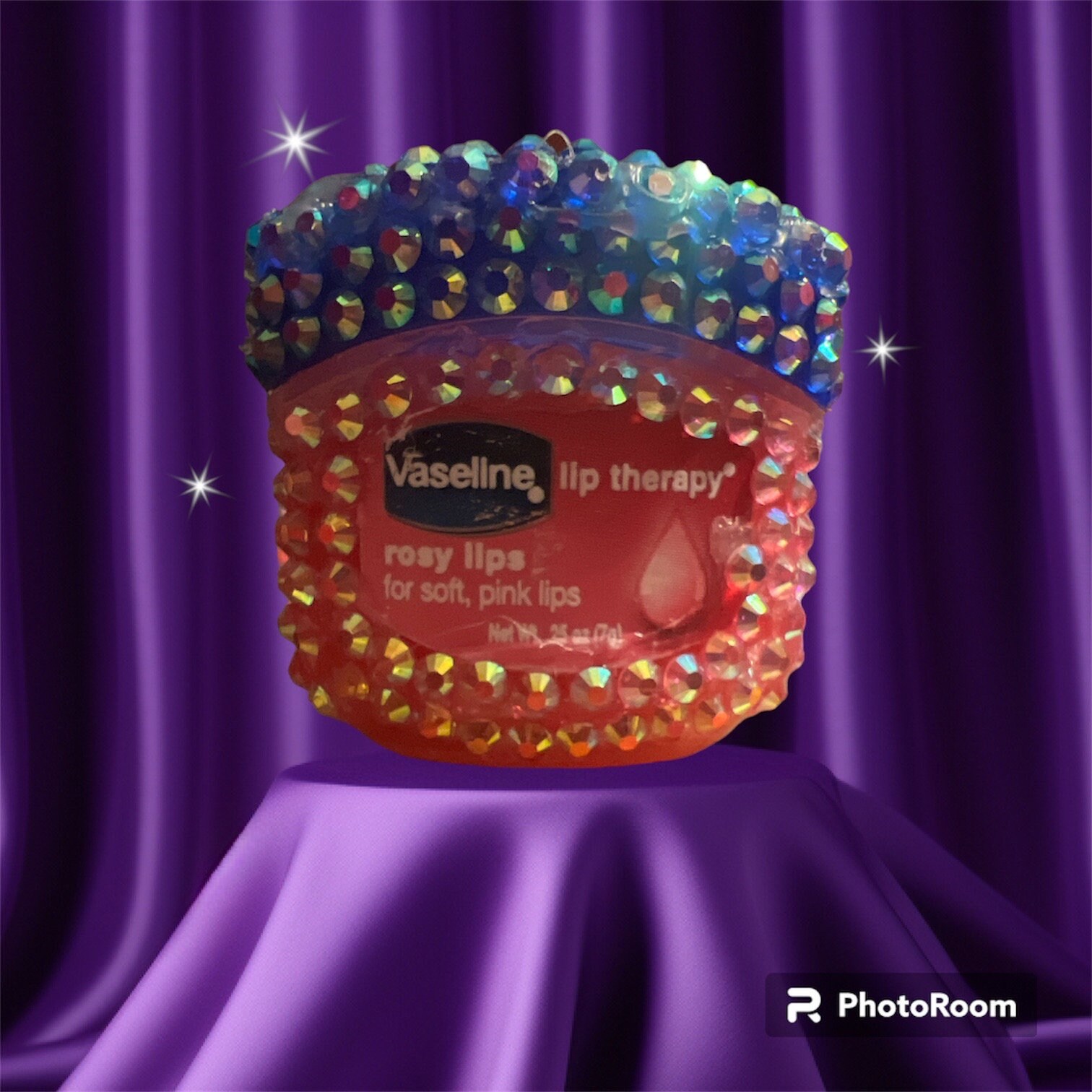 Bling Mini Vaseline Lip Therapy Bedazzled With Rhinestones Original 0. ...