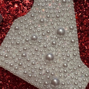 Bedazzled Letter With Pearls and Crystal Rhinestones Customizable to ...