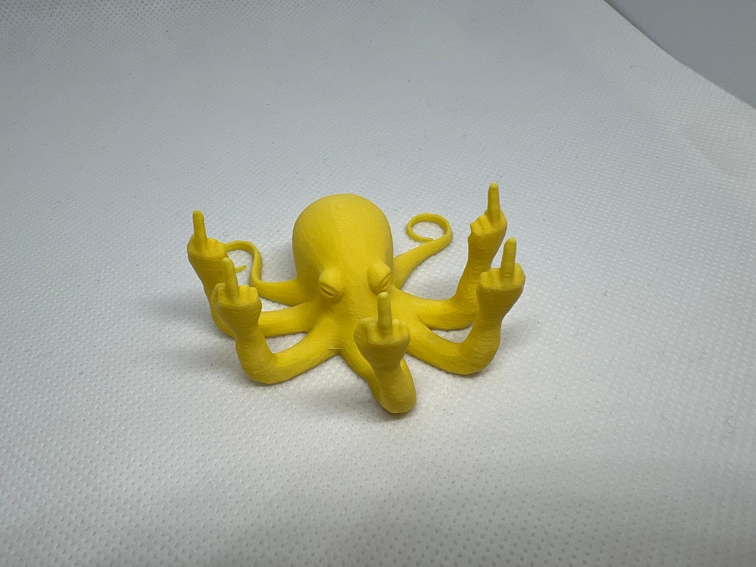Middle Finger Octopus | Rude Octopus | Fucktopus - Etsy