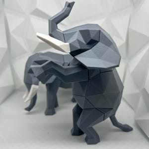 Elephant Puzzle | Magnetic Puzzle | Low Poly Puzzle | Customizable ...