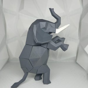 Elephant Puzzle | Magnetic Puzzle | Low Poly Puzzle | Customizable ...