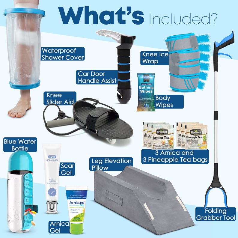 Knee Surgery Recovery Kit: Post-op Essential Aids & Comfort - Etsy