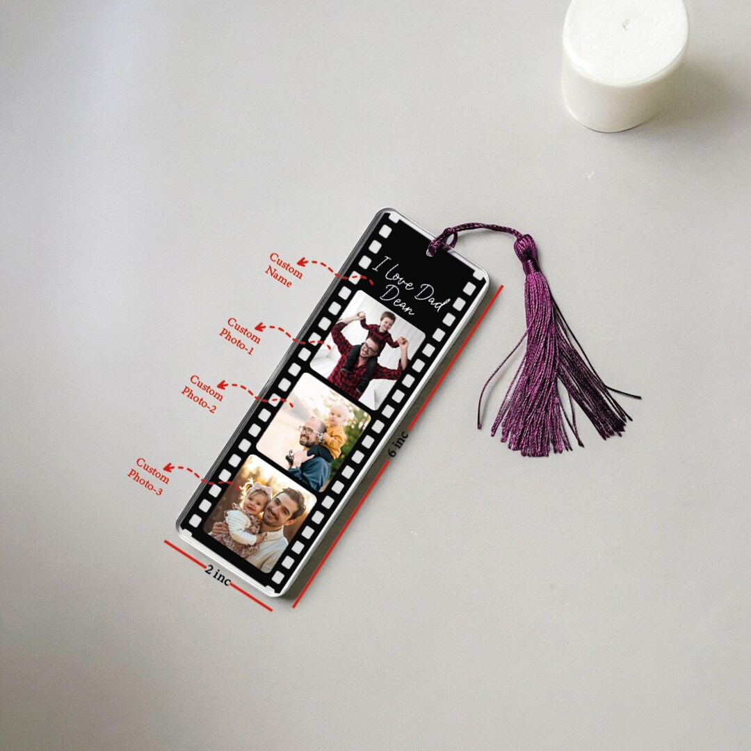 Custom Dad Keepsake Photo Bookmark, Personalized Gift for Dad, Gift for ...