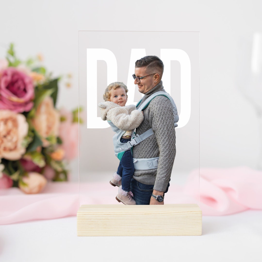 Personalized Photo Fathers Day Stand, Dad Birthday Gifts, Gift for Dad ...