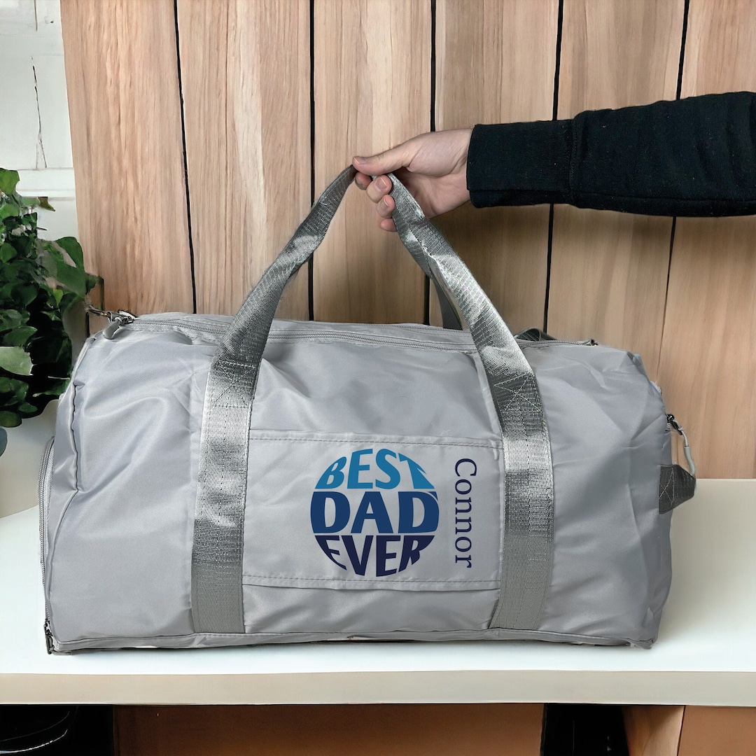 Custom Name Duffle Bag for Fathers Day, Personalized Best Dad Ever ...