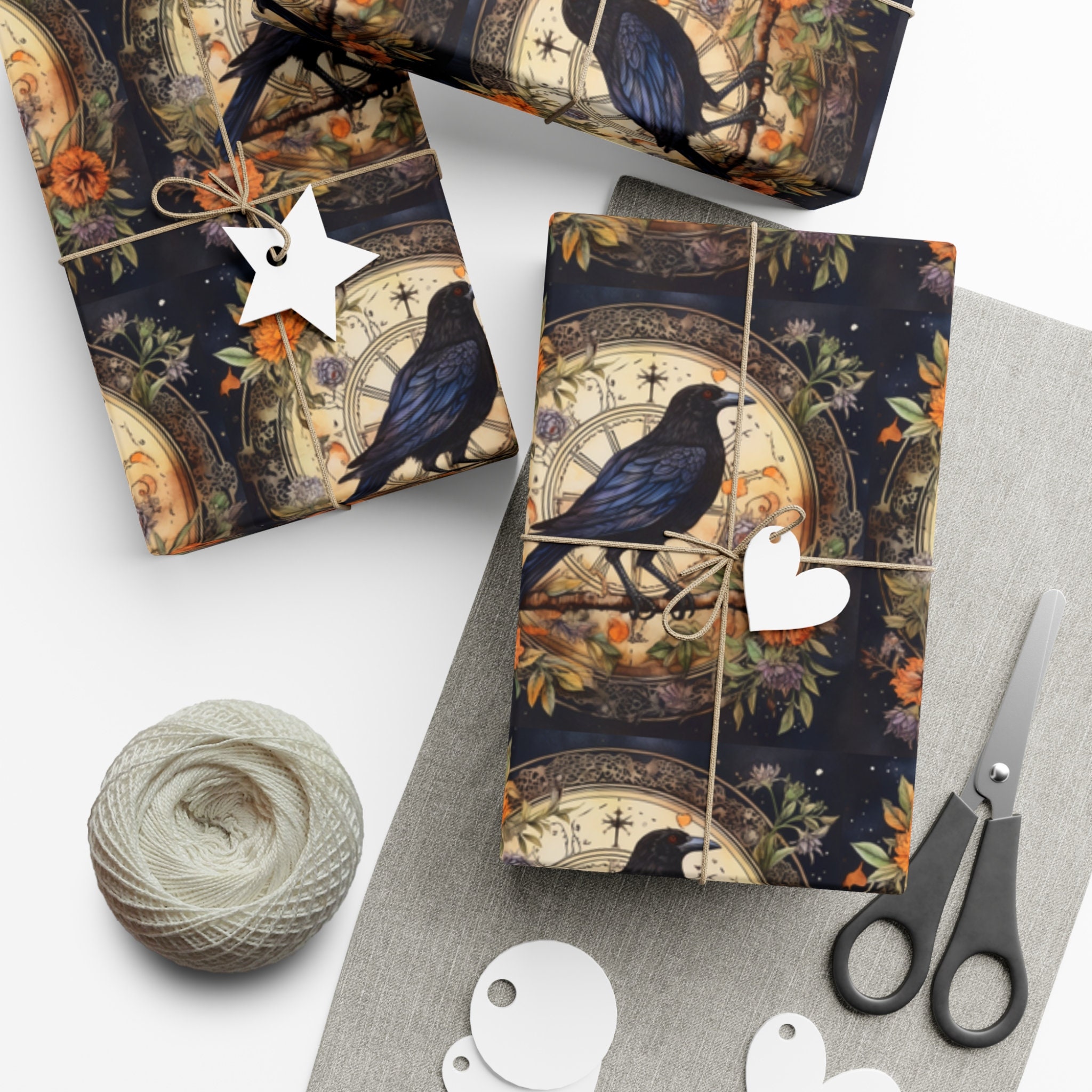 Witch Spell Ephemera Gift Wrap Papers; Spellbinding Crows and Witchy ...
