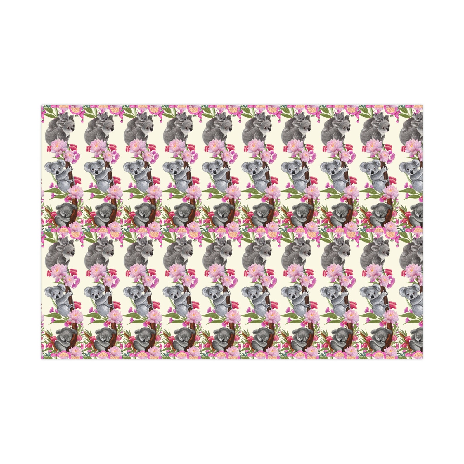 Koala Wrapping Paper / Adorable Gray and Baby Koalas Design / Perfect ...