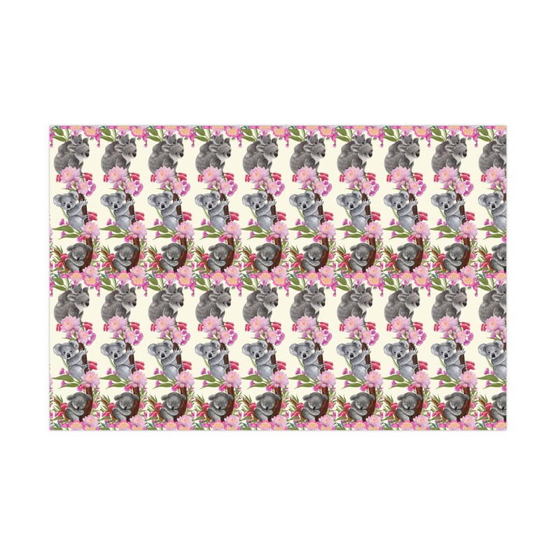 Koala Wrapping Paper / Adorable Gray and Baby Koalas Design / Perfect ...