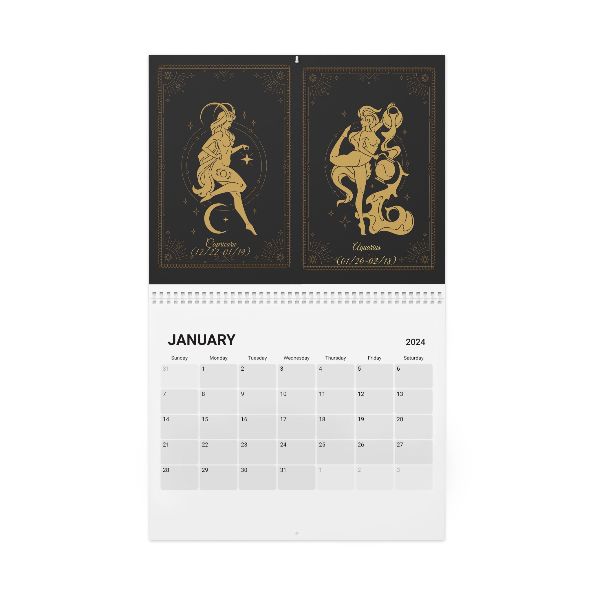 Zodiac Calendar 2024: Astrological Wall Art, Horoscope Tracker - Etsy