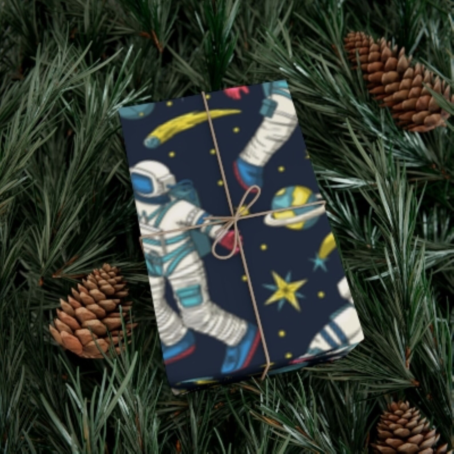 Astronaut-inspired Gift Wrap, Seamless Space Design, Perfect for ...