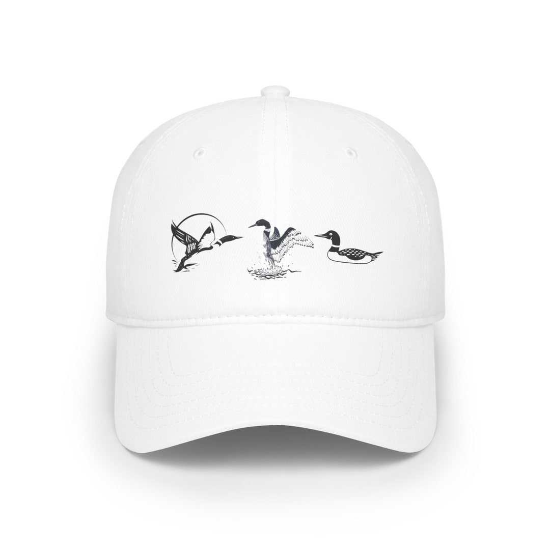 Common Loon Baseball Cap: Embroidered Cotton Twill, Birdwatcher Gift - Etsy