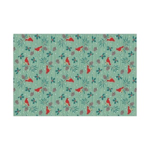 Charming Cardinal Winter Wrapping Paper, Snowy Holiday Bird Print ...