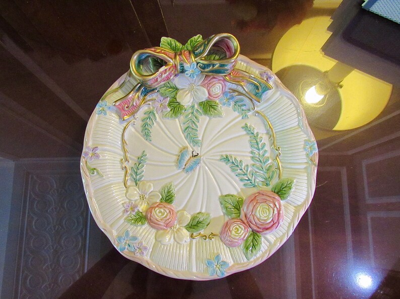 Fitz and Floyd Spring Summer Butterfly Plate, Decorative Butterfly Bow ...