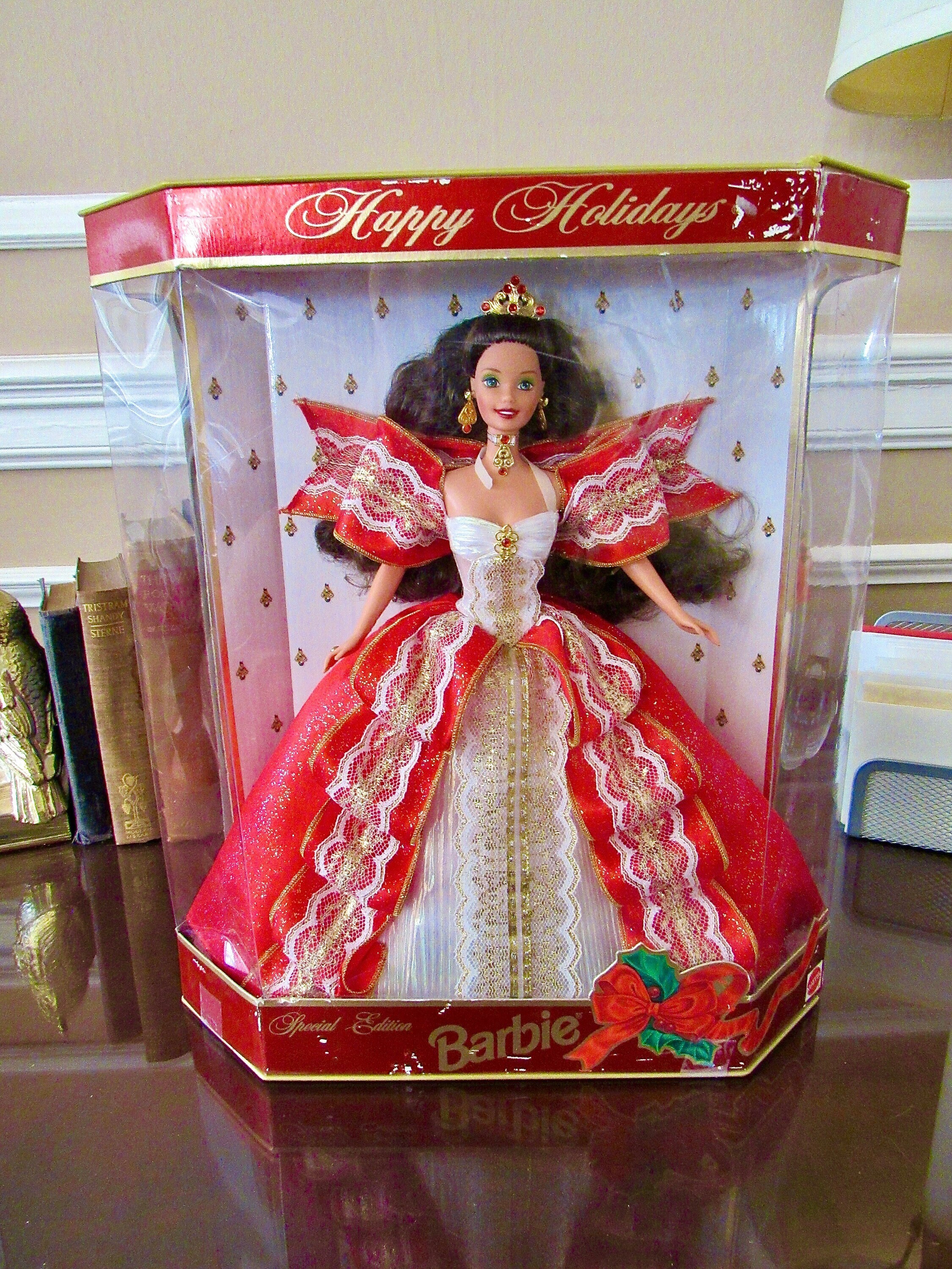 Barbie, Happy Holidays Barbie, 1997 Happy Holidays Special Edition Barbie Doll, 10th Anniversary ...
