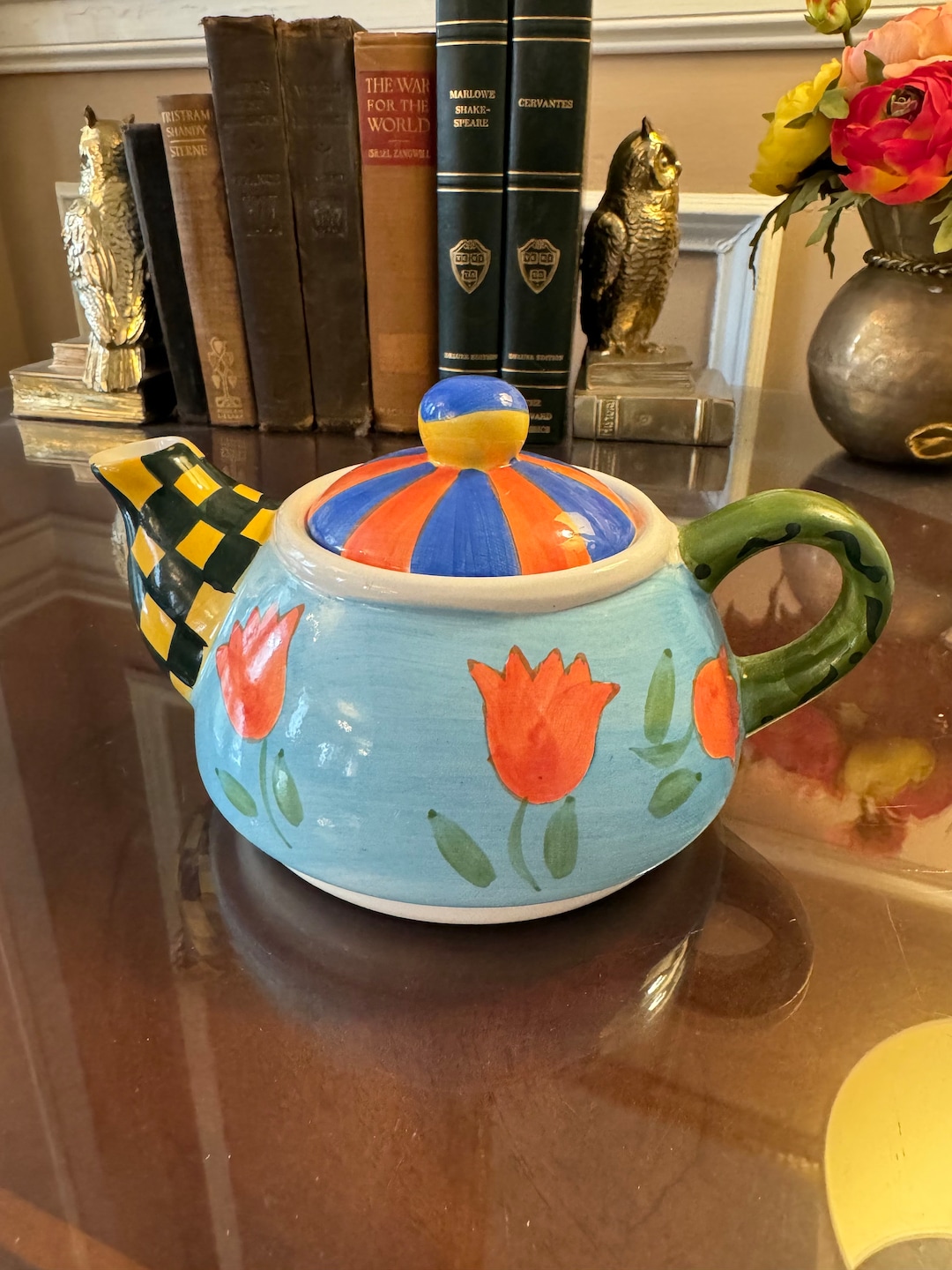 Tea for One Decorative Ceramic Teapot, Hand Painted Ceramic Teapot ...