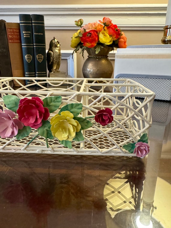 Vintage Tole Dressing Table Box, Tole Jewelry Organiz… - Gem