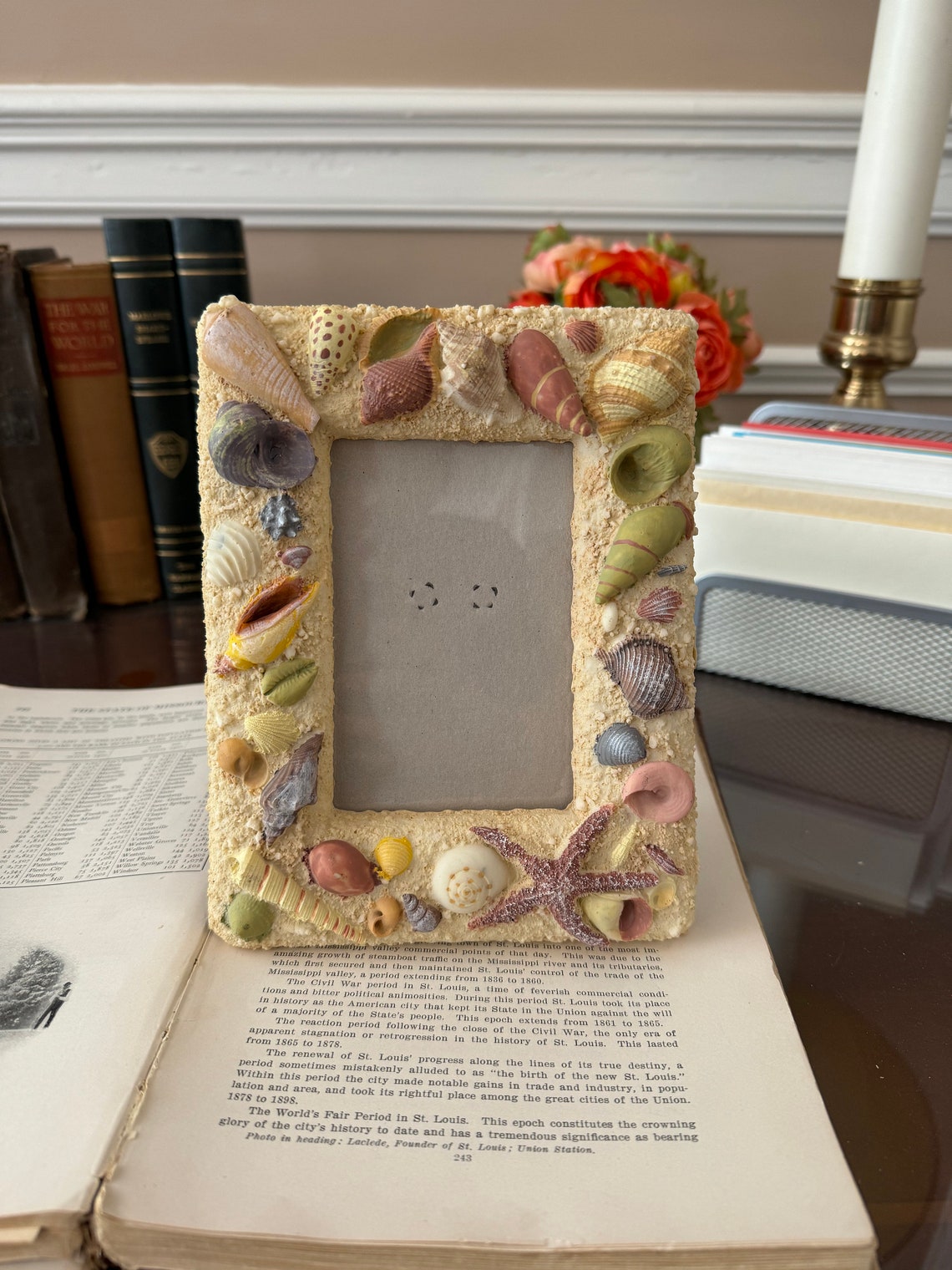3D Vintage Seashell Picture Frame, 3D Seashell Picture Frame, 3D ...