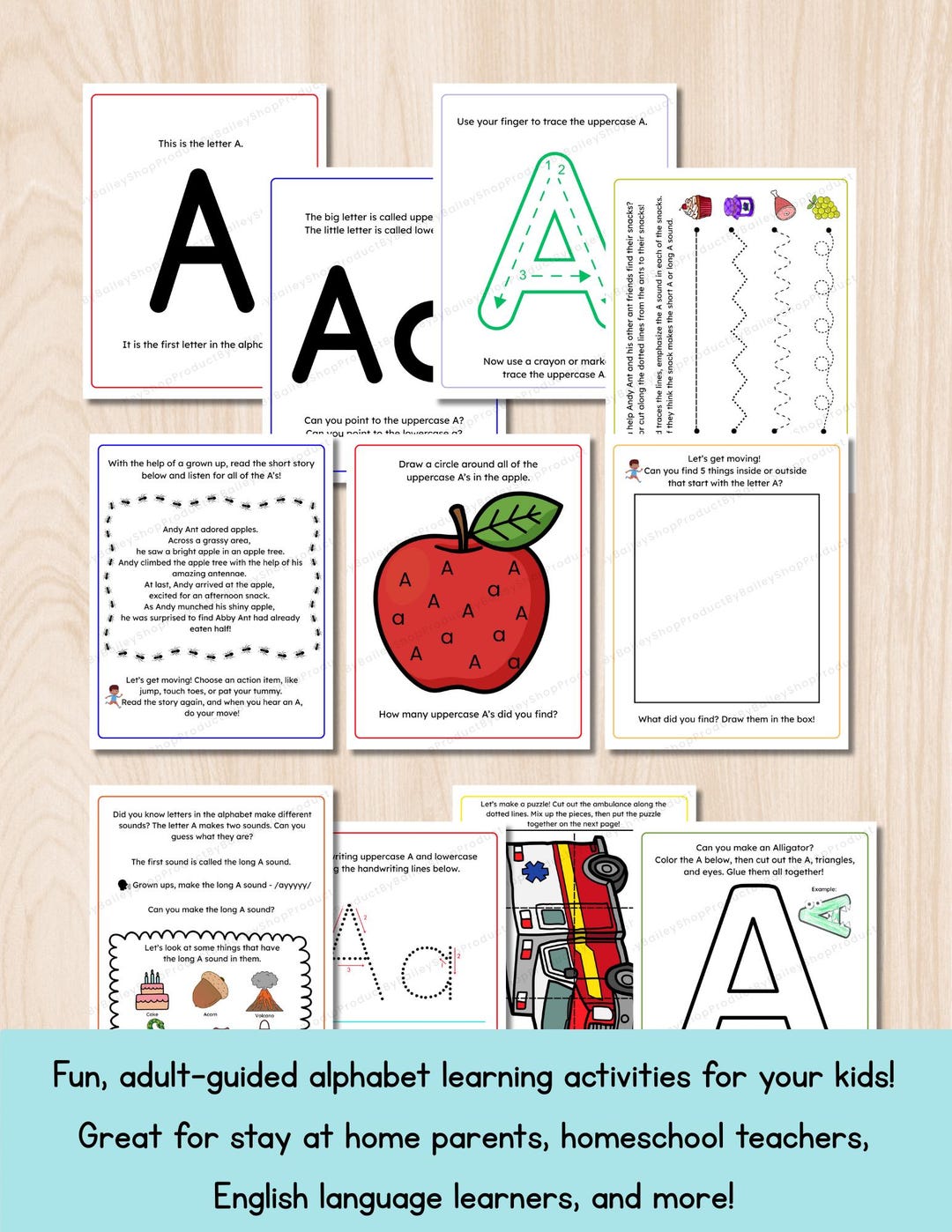 Alphabet Learning Worksheets Printable Activity Pages Homeschool ...