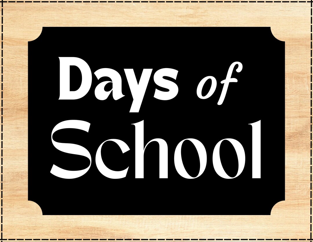 Classroom Days of School Ten Frame Counter, 180 Days, Wood Background ...