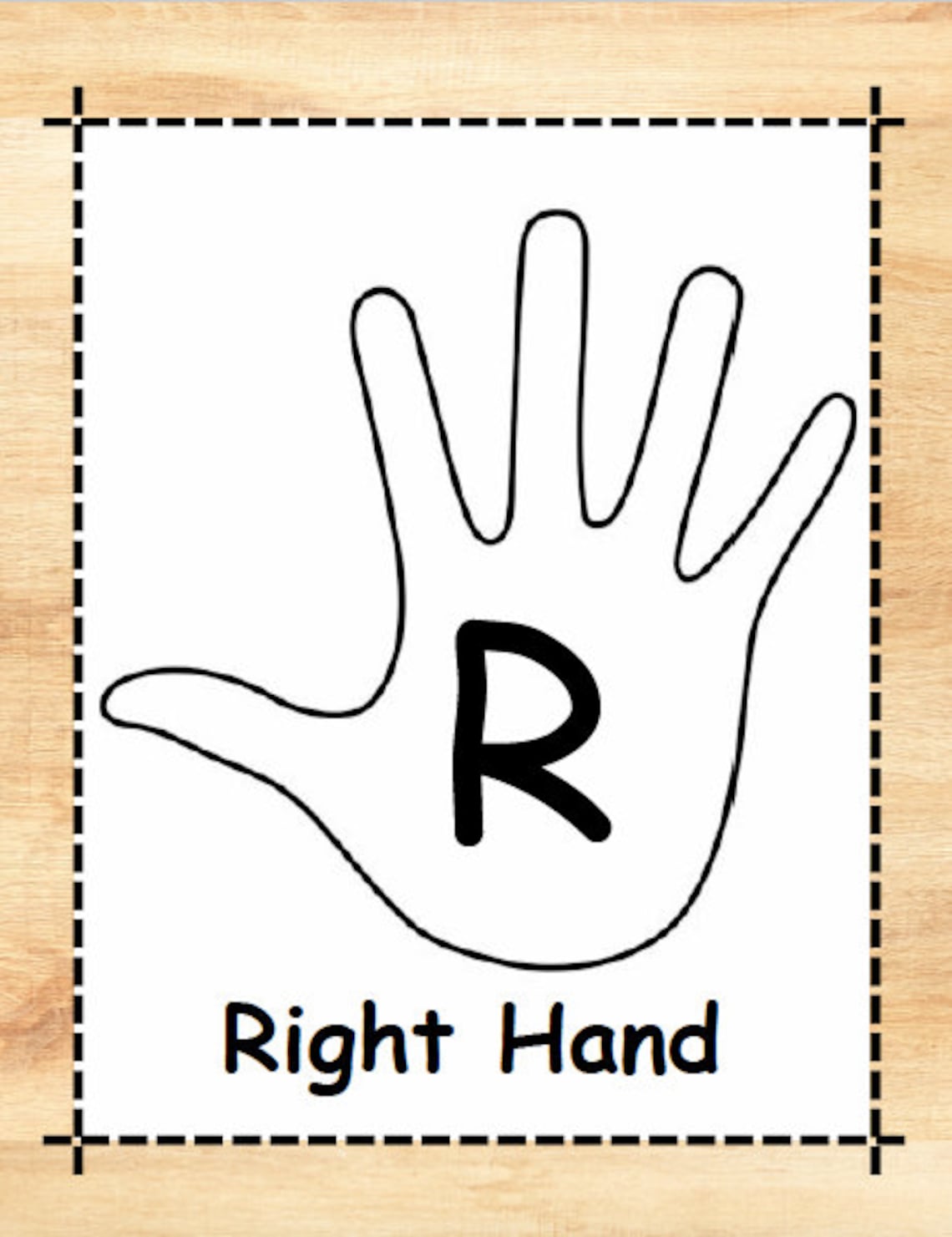 Classroom Left and Right Hand Signs Wood Background - Etsy