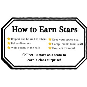 Classroom Management Whole Class Reward System Star Jar - Etsy