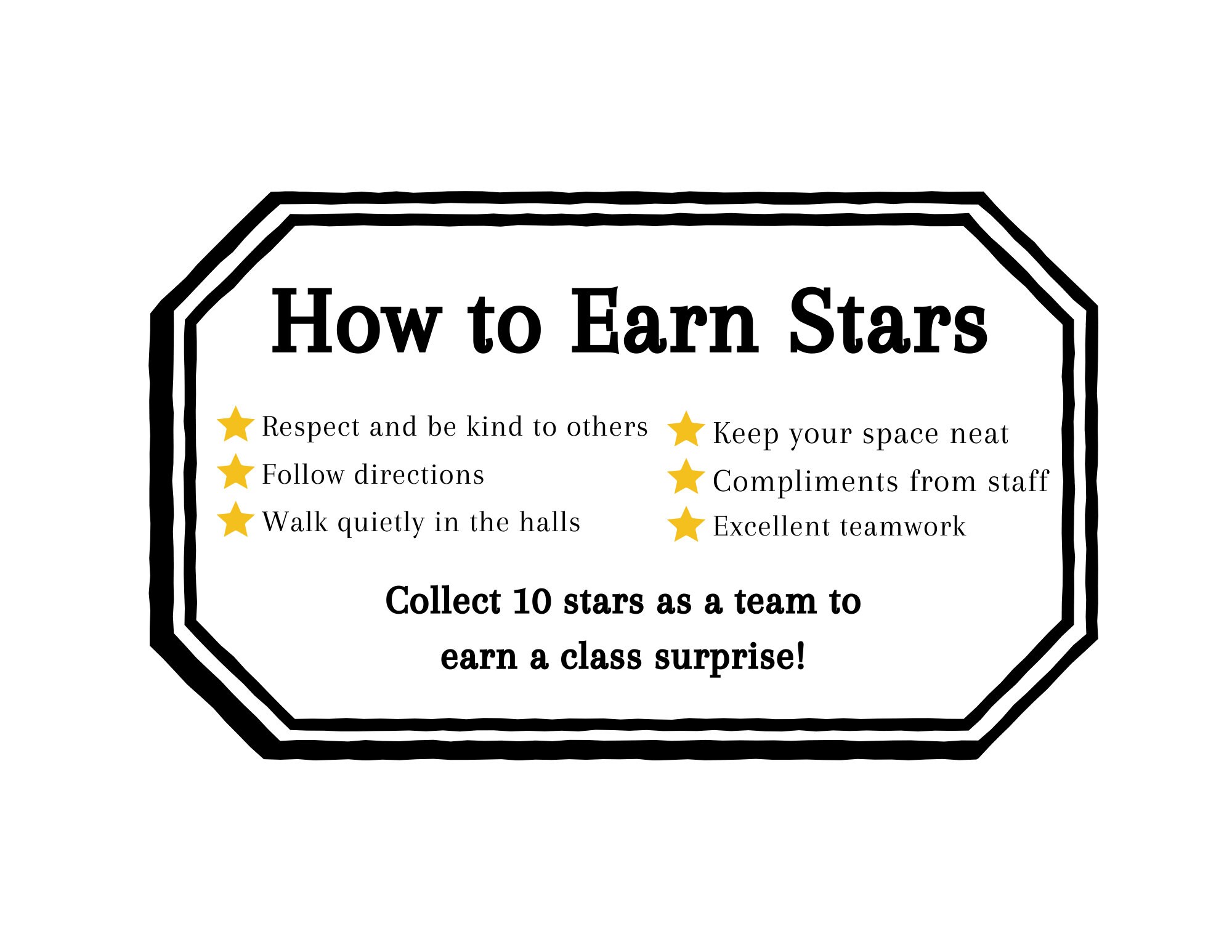 Classroom Management Whole Class Reward System Star Jar - Etsy