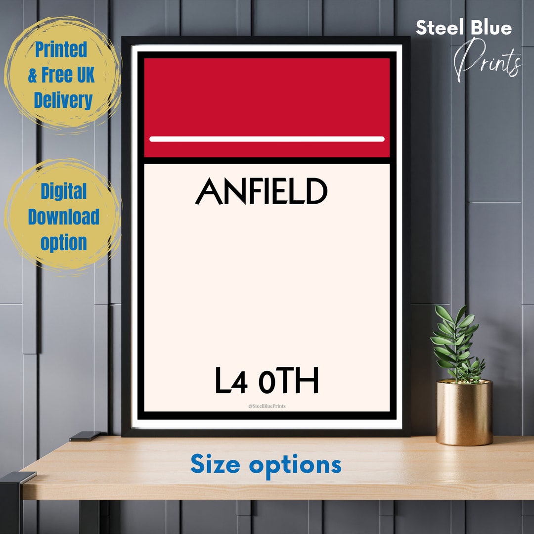 Liverpool Anfield Stadium Poster Memorabilia Team, Stadium Poster Gift ...