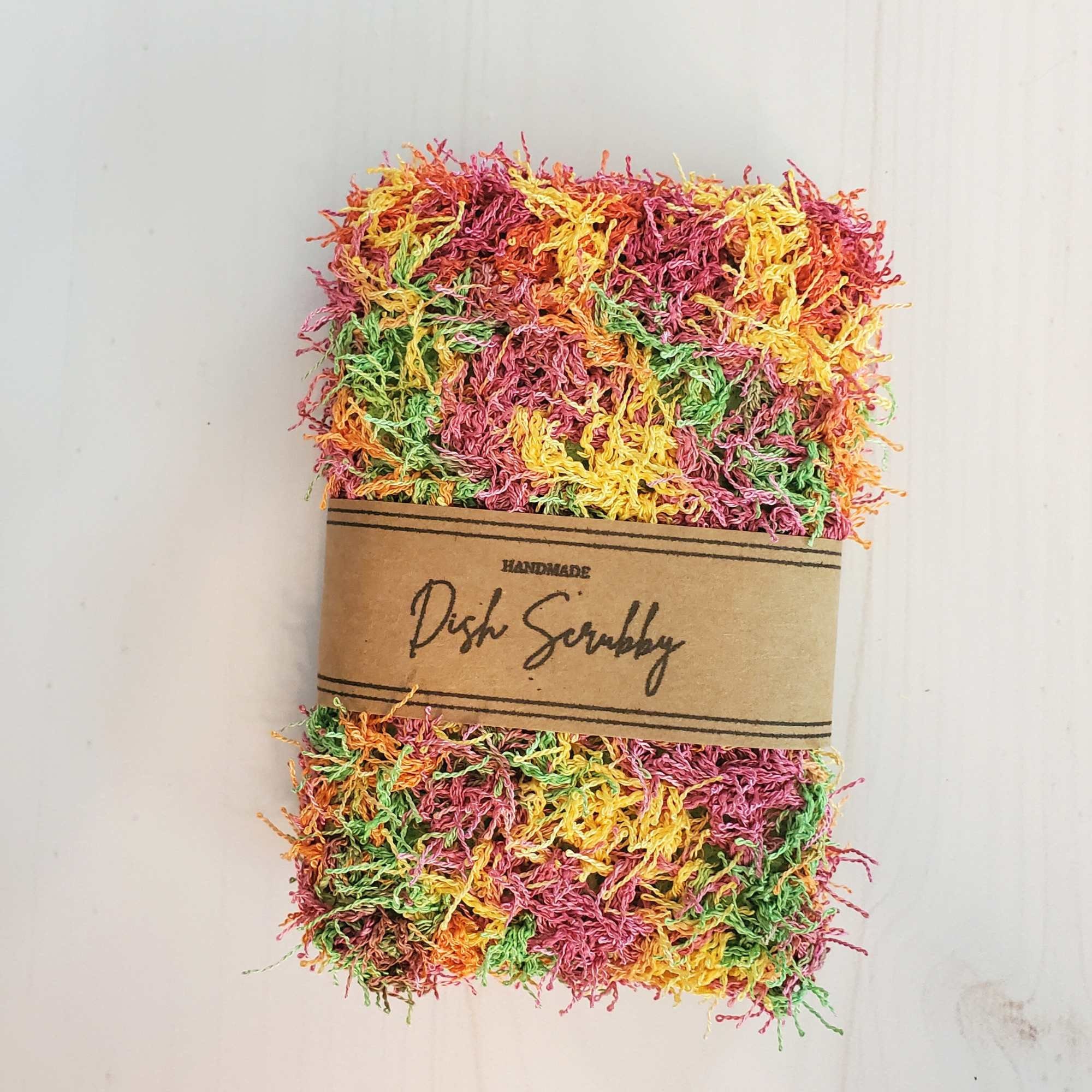 Dish Scrubby Crochet Kitchen Scrubbie Reusable Pot Scrubber Handmade ...