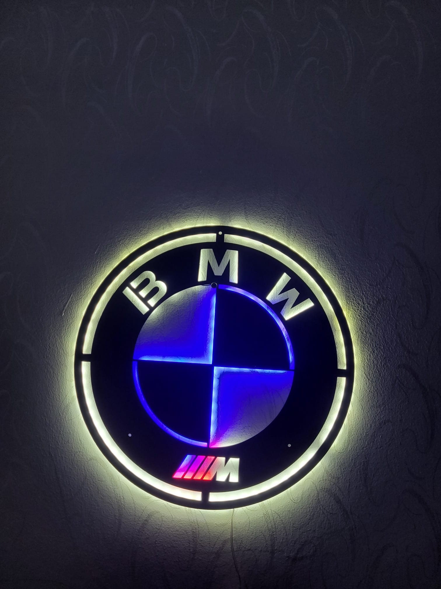 BMW Silhouette Metal Wall Art, Car Logo, Automotive Sign,car Garage ...
