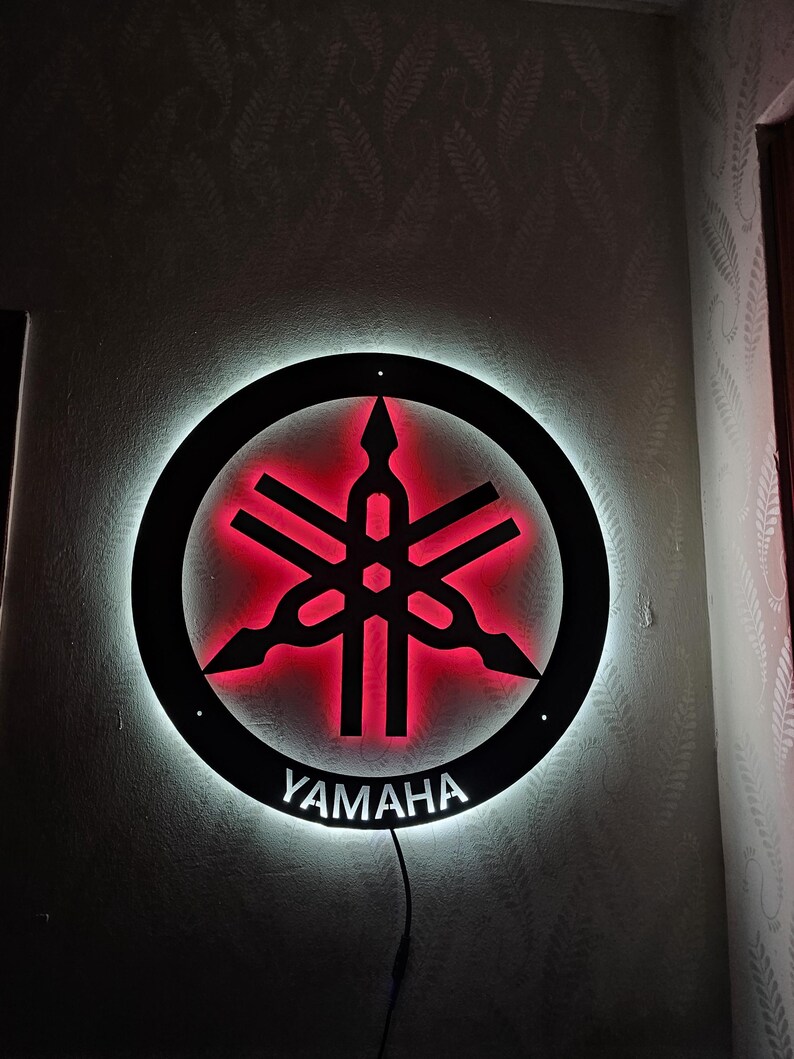 Yamaha Motorcycles LED Silhouette Sign Eye-catching Wall Decor for ...
