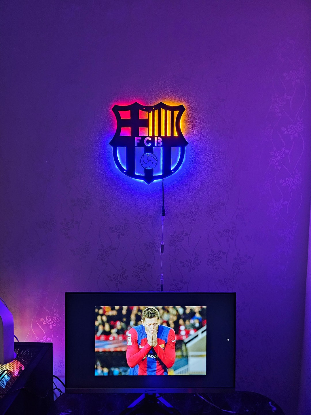 FCB Emblem Silhouette Metal Wall Art,automotive Sign,car Garage Design ...