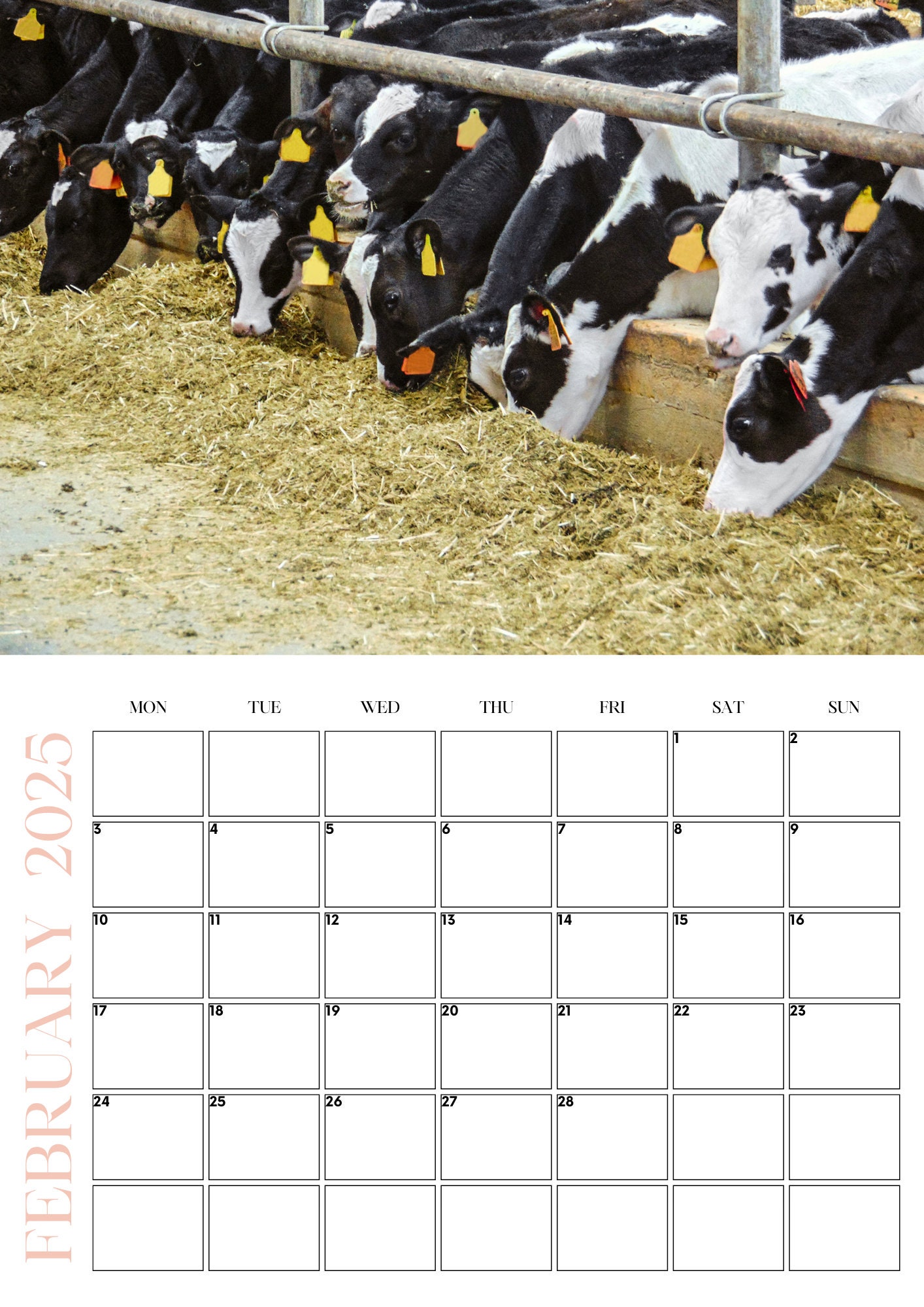 2025 Farming Life A4 Size Wall Calendar Planner - Etsy