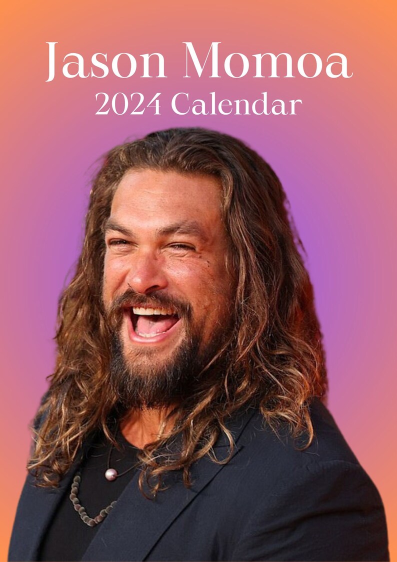 Calendario Jason Momoa 2024 descarga digital - Etsy México