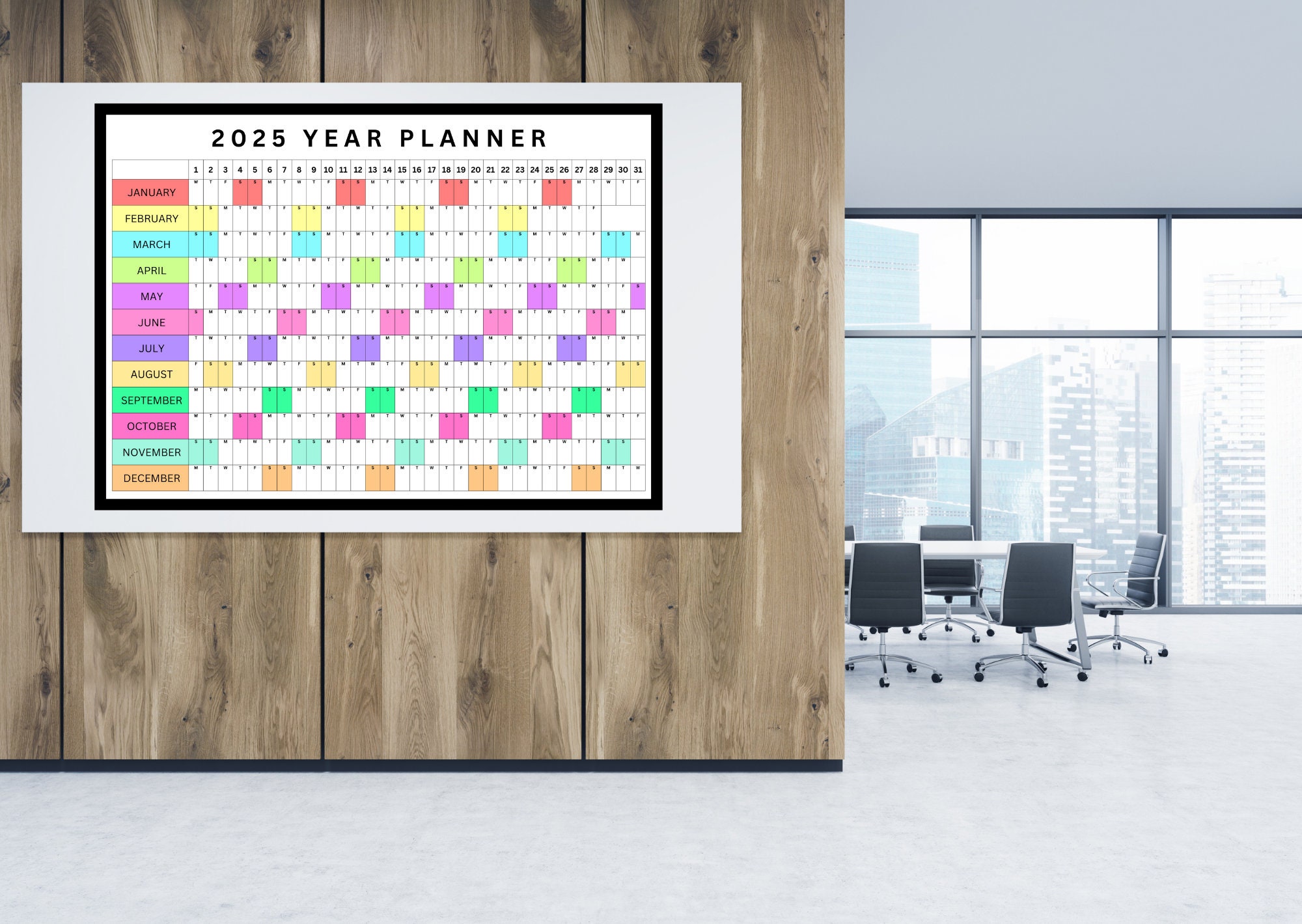 2025 Year Planner A0 to A4 Sizes - Etsy